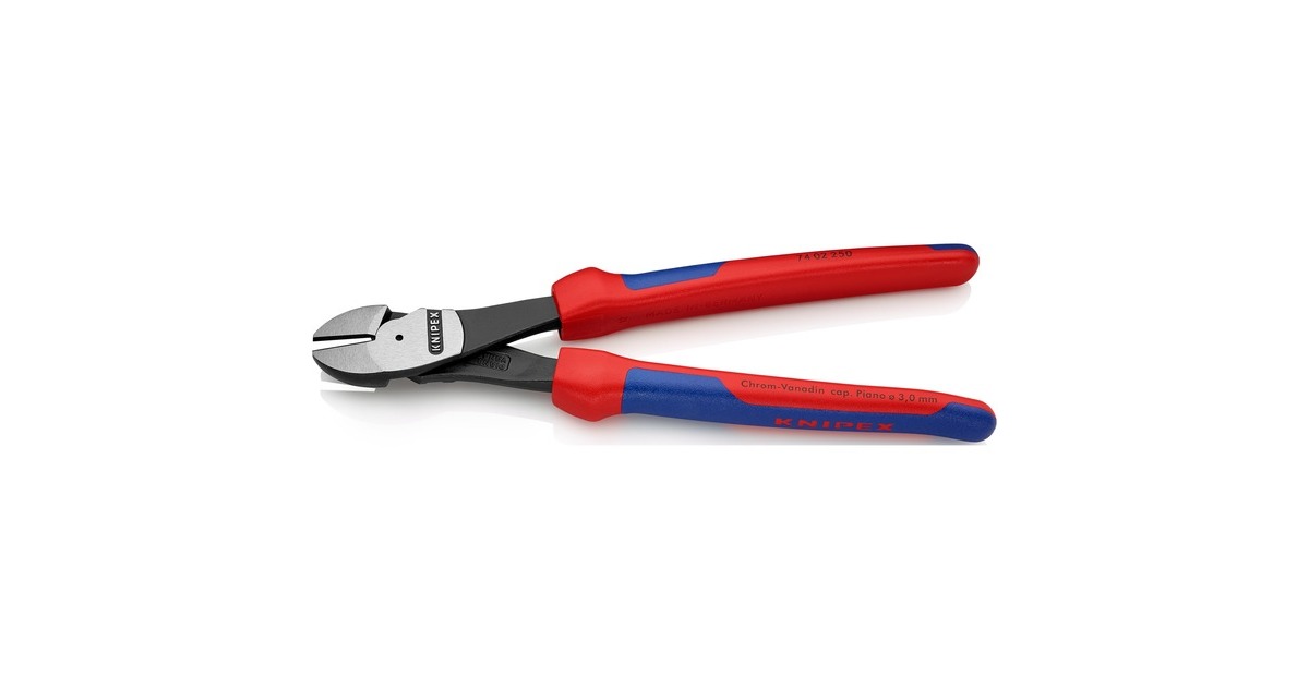 KNIPEX Kraft-Seitenschneider 74 02 250, Schneid-Zange angeschmiedete ...